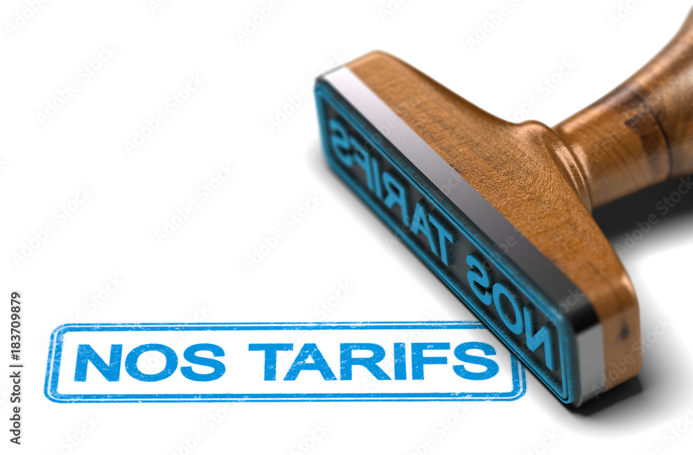 Nos Tarifs, Conditions Tarifaires sur Fond Blanc Stock Illustration ...