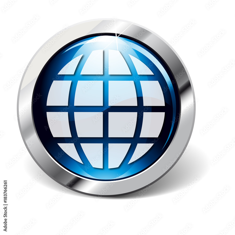 Vecteur Stock logo rond bleu 07 | Adobe Stock