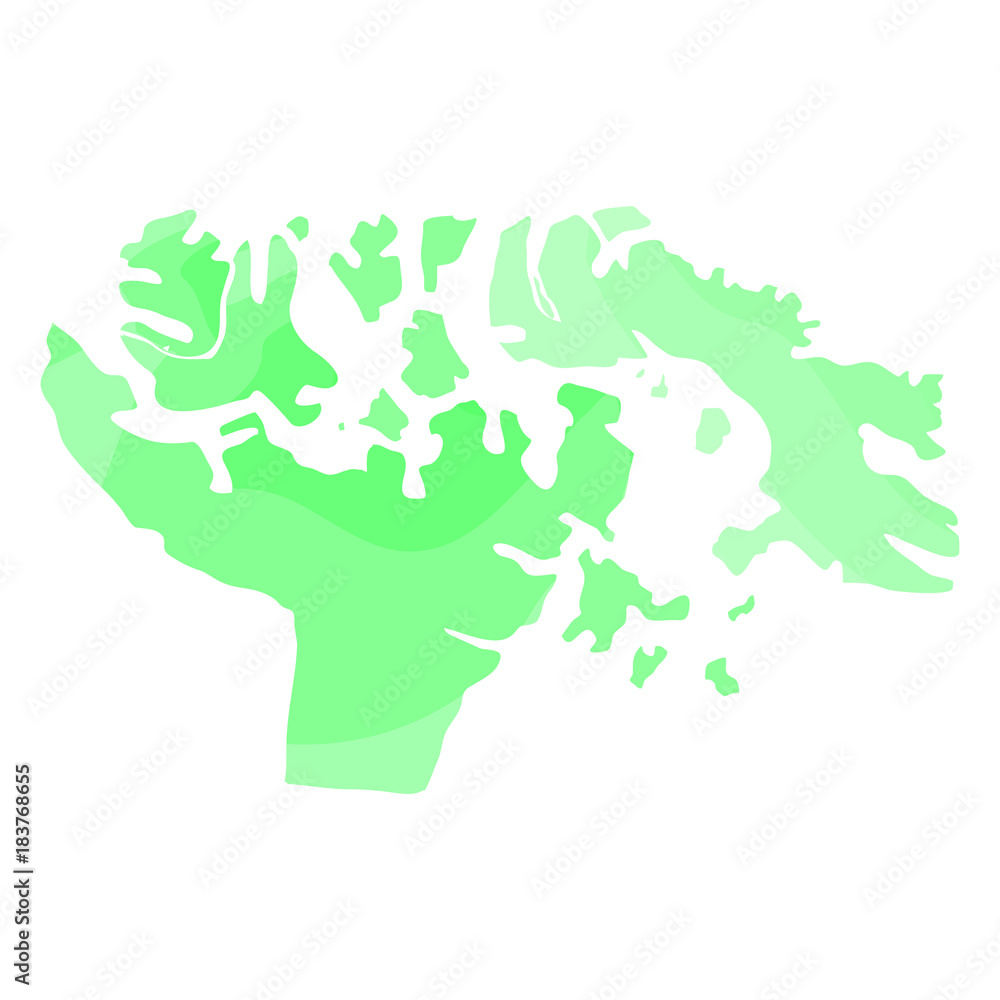 Political map of Nunavut Stock Vector | Adobe Stock