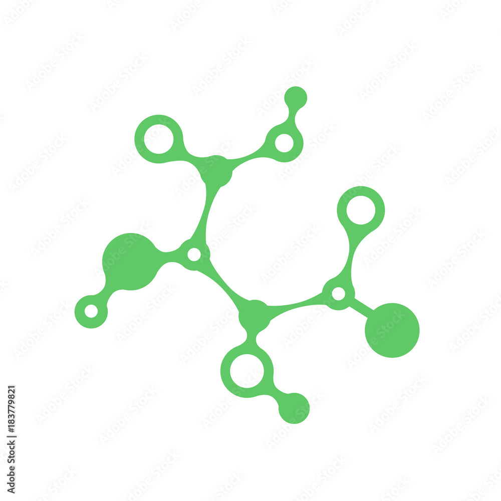 Prebiotic icon. Chemical structure of prebiotic substance symbol ...