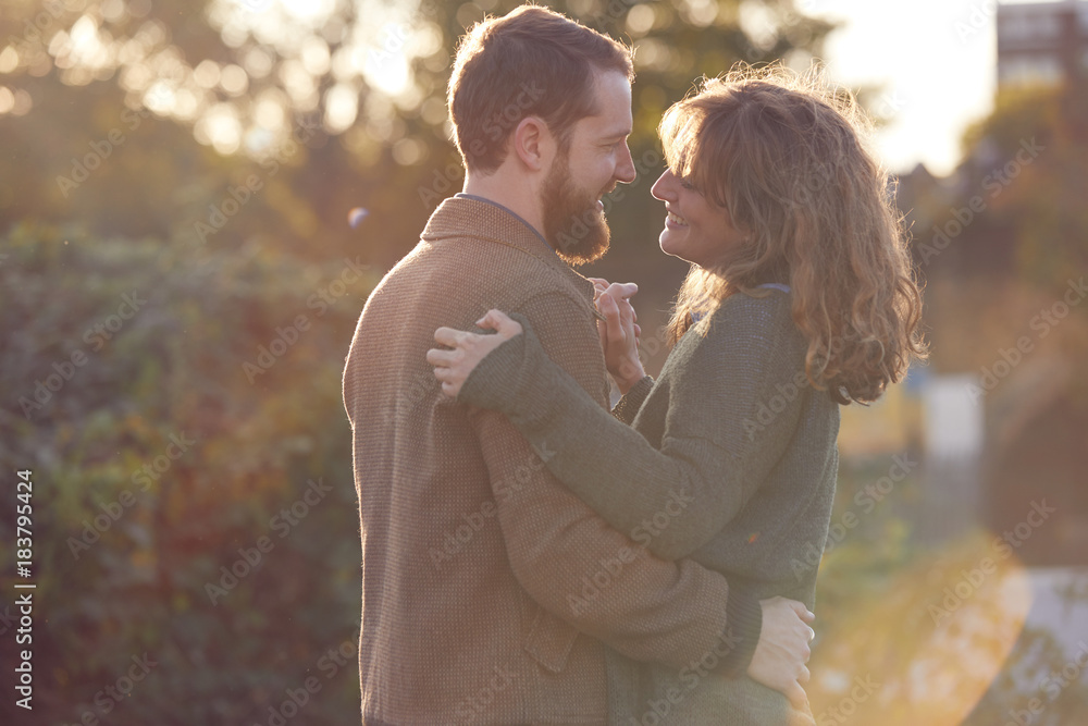 Romantic Slow Dancing Couple