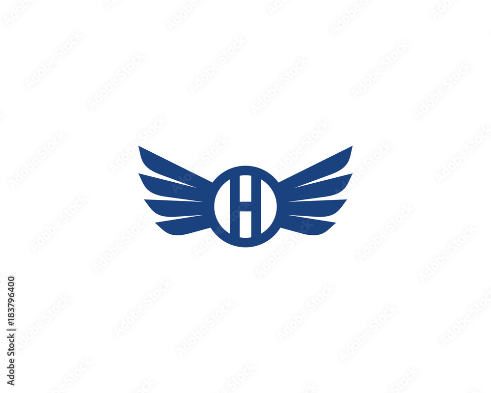 Wings and Letter H Logo Icon 1 Stock Vector | Adobe Stock