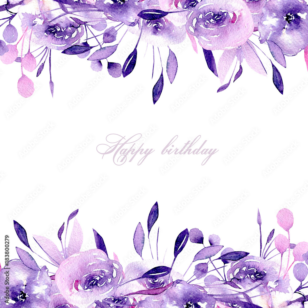 Greeting Cards Design With Flowers
