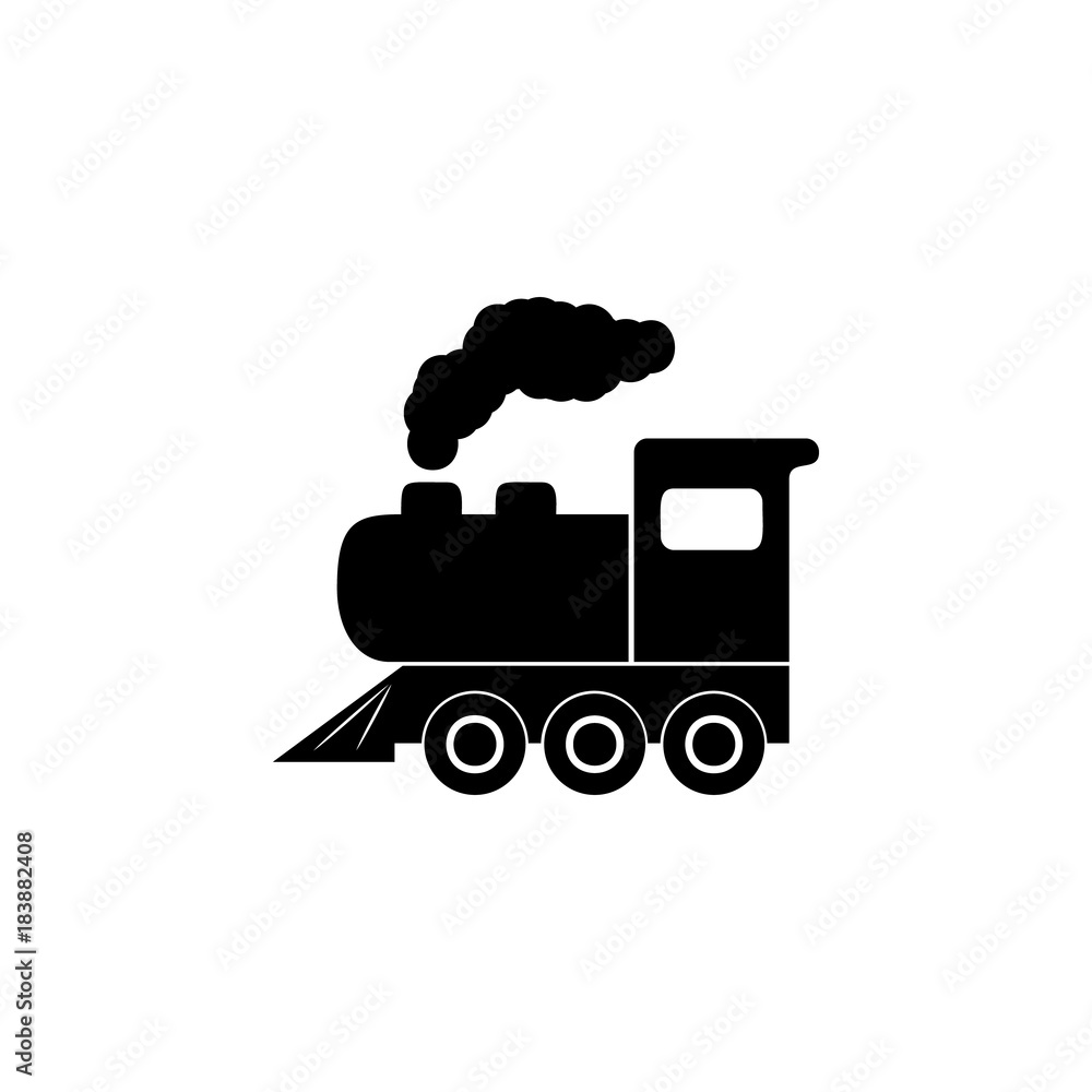 Locomotive icon. Illustration of transport elements. Premium quality ...