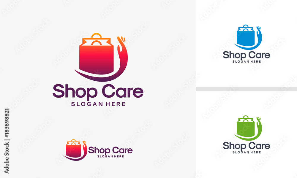 Shop Care logo designs vector, Shop Service logo template Stock Vector ...