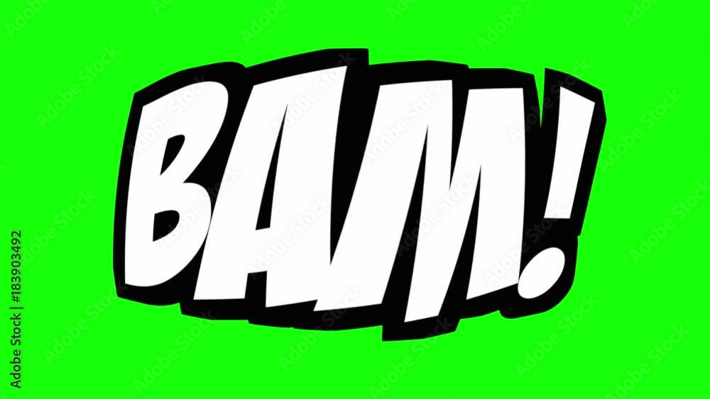 Vidéo Stock A comic strip speech cartoon animation with the words Pow ...