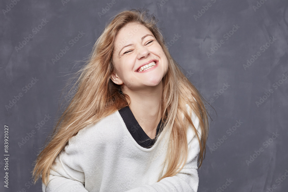 Positive human facial expressions, emotions, reaction, feelings ...