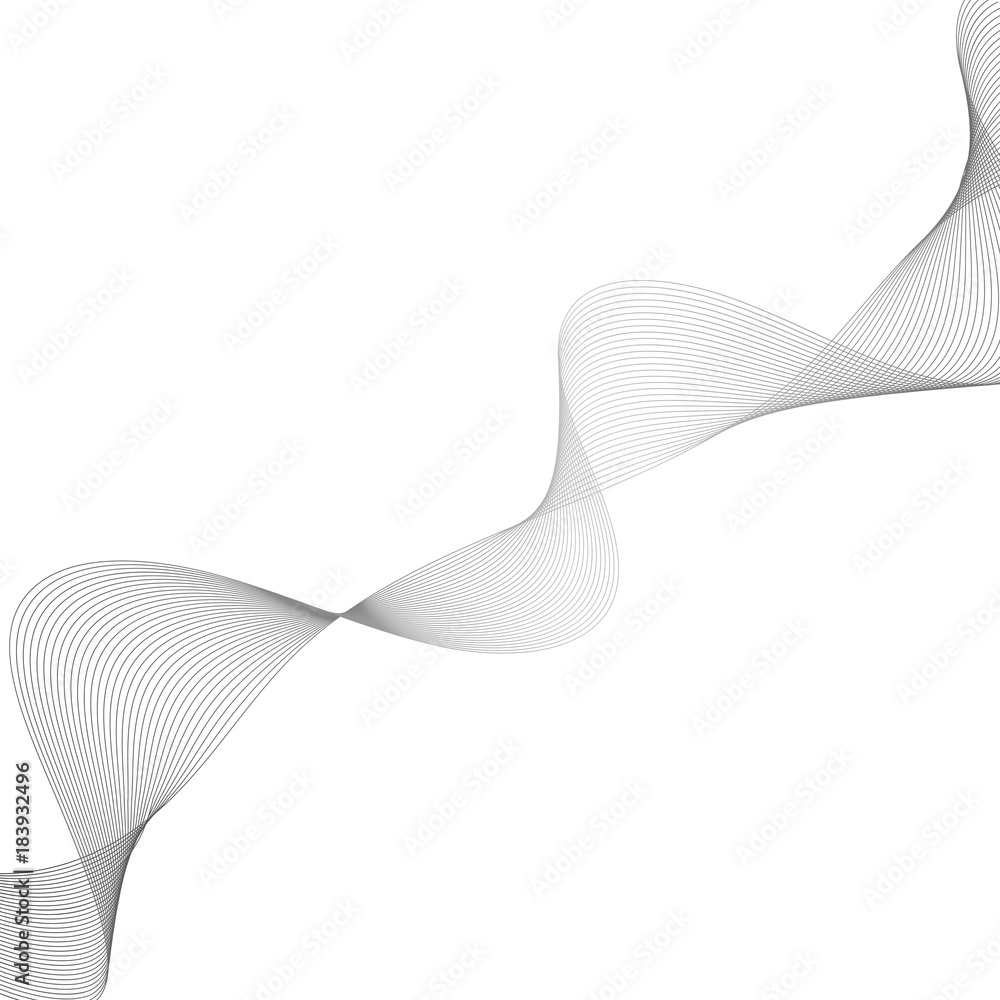 Abstract smooth curved lines Design element Technological background ...