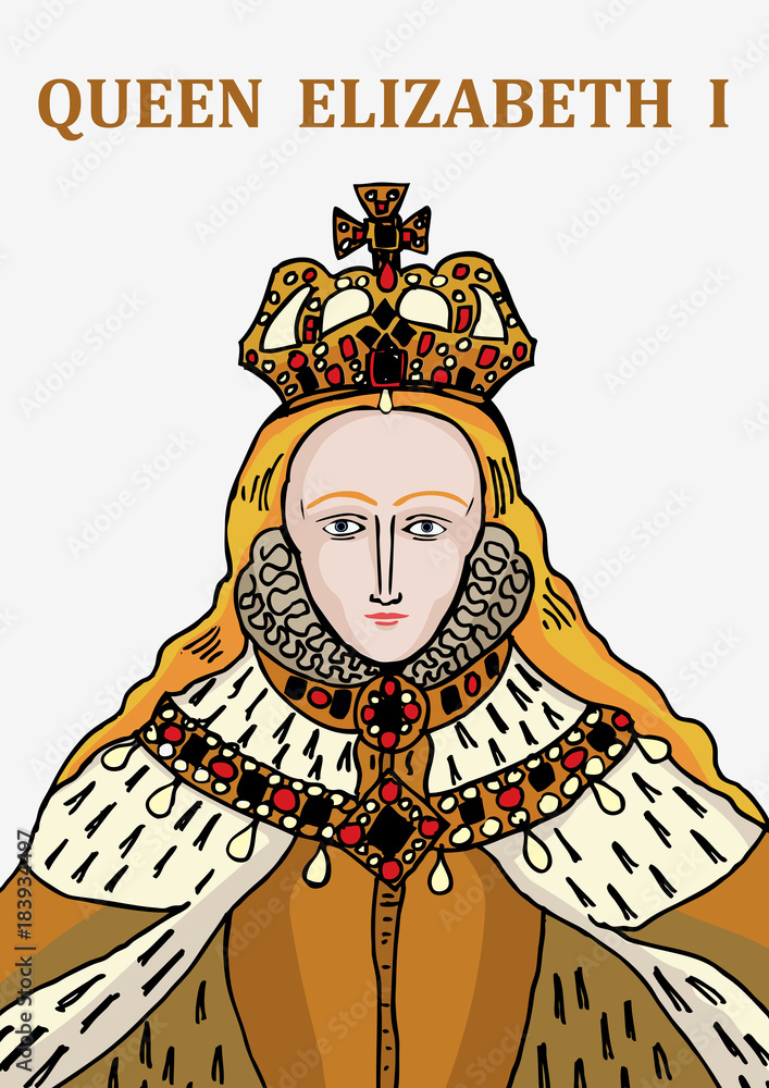 Queen Elizabeth I Stock Vector | Adobe Stock