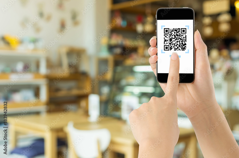 Payment via QR code Stock Photo | Adobe Stock