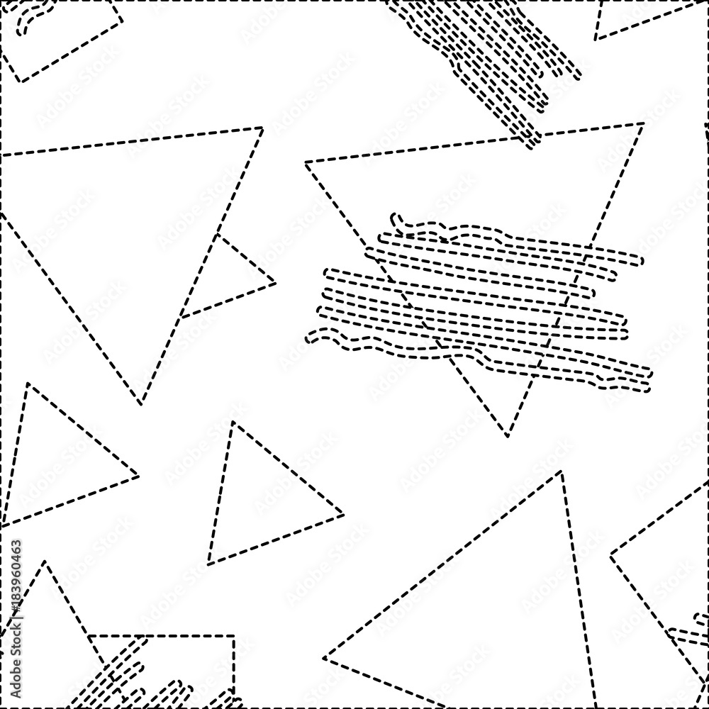 dotted shape abstract triangle figure memphis style background Stock ...