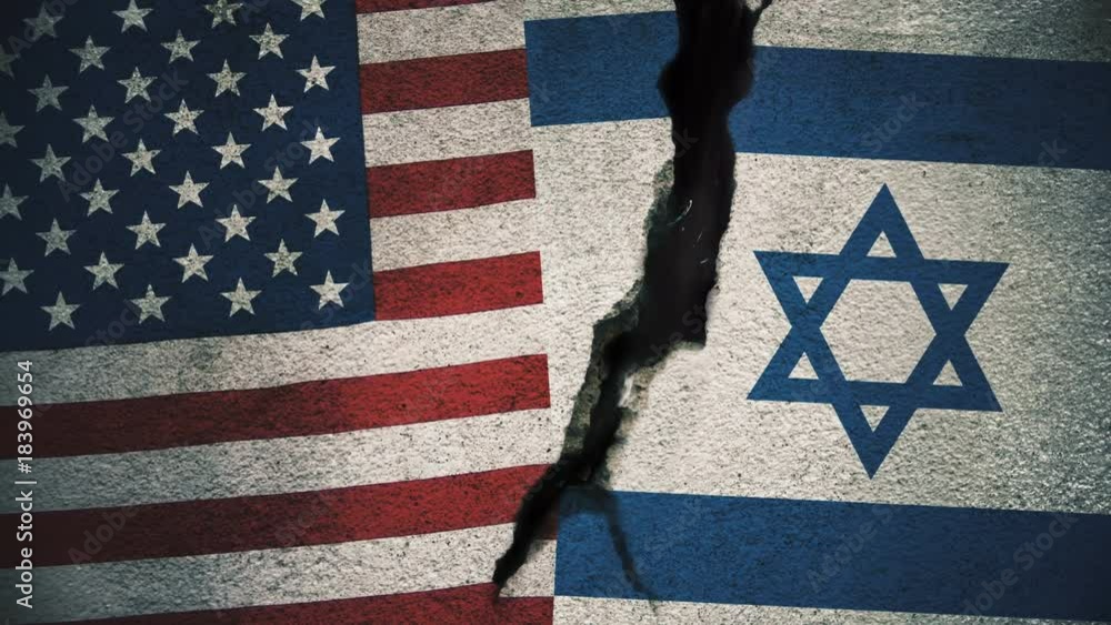 United States vs Israel Flags on Cracked Wall Stock Video | Adobe Stock