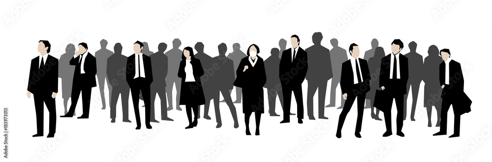 Business Crowd Silhouette