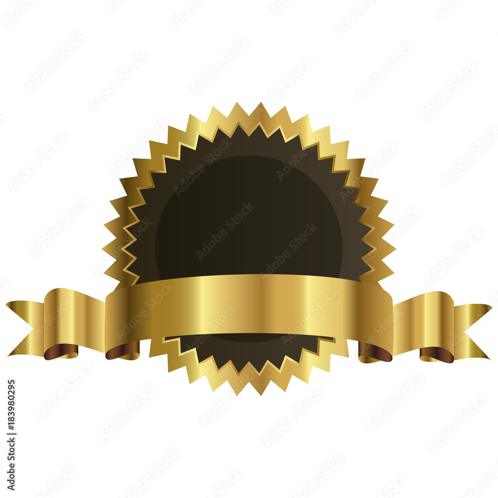 Vector illustration of gold seal Stock Vector | Adobe Stock