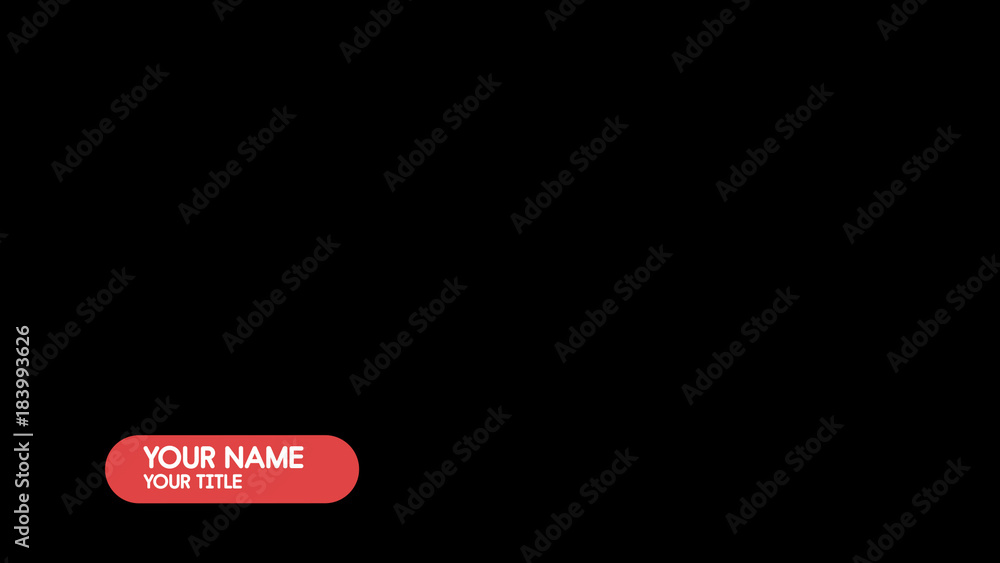 Rounded Rectangle ID Lower Third Stock Template | Adobe Stock