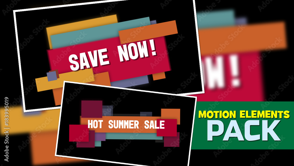 Layered Rectangle Title Sequence Stock Template | Adobe Stock