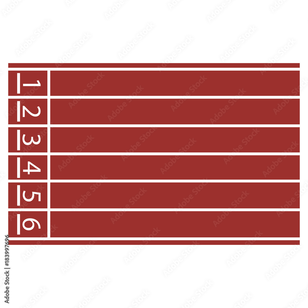Vector illustration of start line on running track Stock Vector | Adobe ...