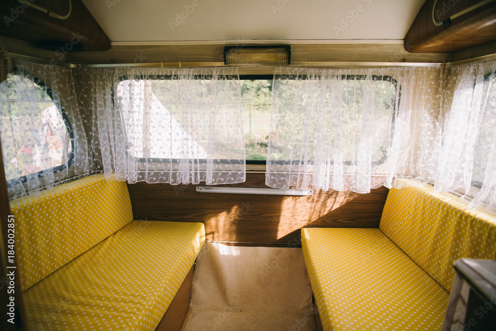 Vintage camper interior Stock Photo | Adobe Stock