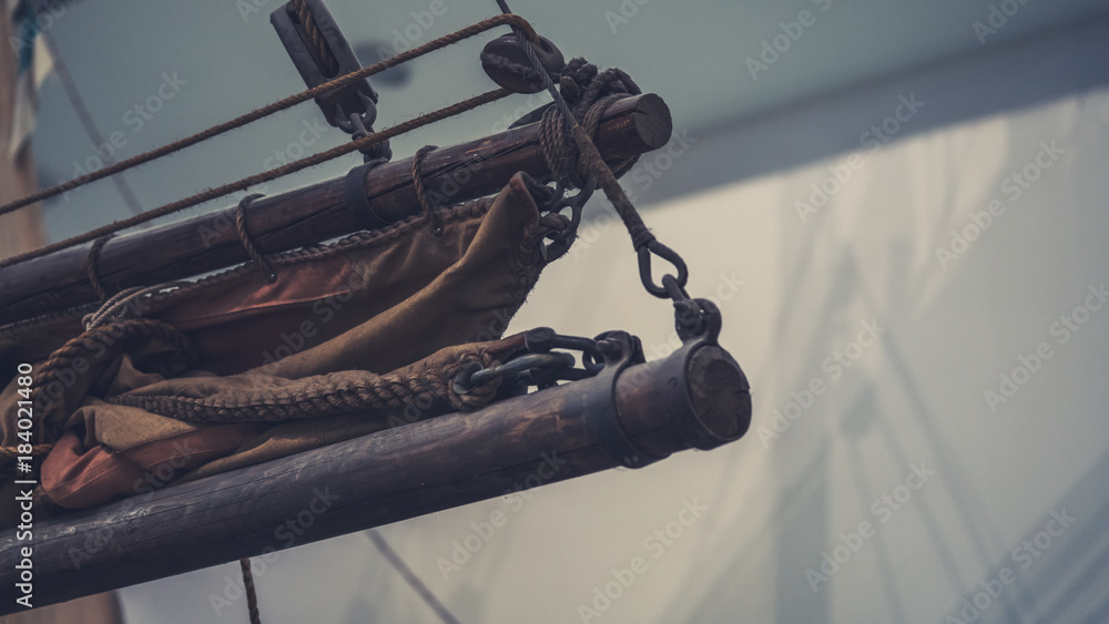 Canvas And Rope Mast boat Stock Photo | Adobe Stock