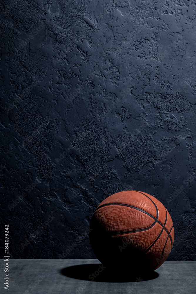 basketball on a black background Stock Photo | Adobe Stock