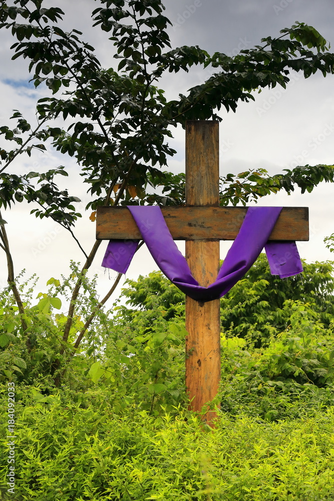Cross station-Via Crucis along Daang Kastila-Volcano trail. Taal Lake ...