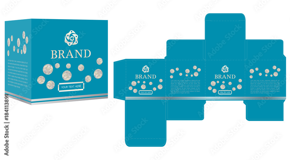 Packaging design, luxury box design template and mockup box ...