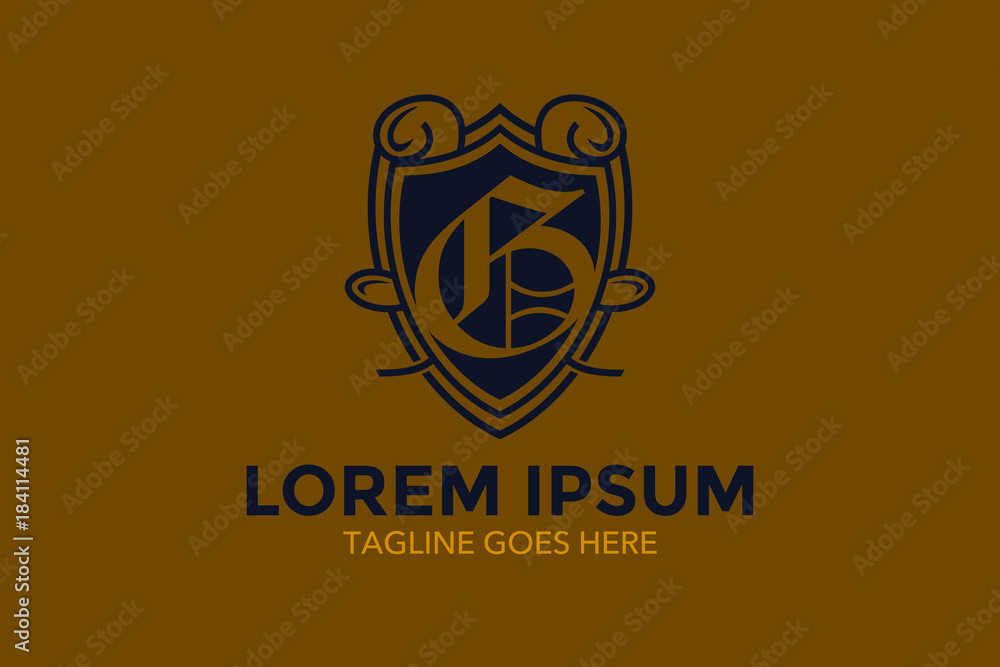 heraldry logo. heraldic shield. vintage. vector. editable Stock Vector ...