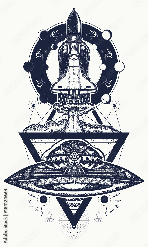 Ufo Tattoo Design