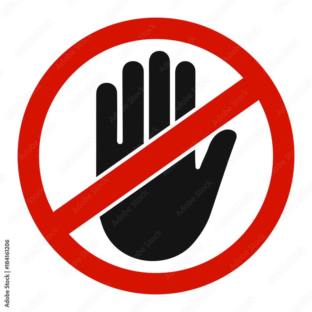 Stop Sign Hand Vector