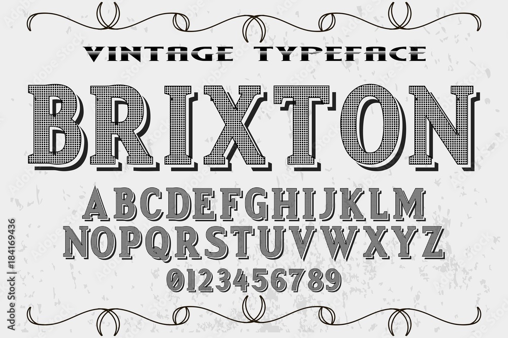 Font alphabet Script Typeface handcrafted handwritten vector label ...