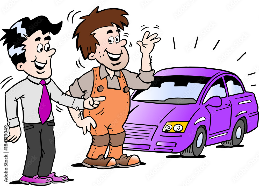 Cartoon Vector illustration of a young man there are happy for the new ...