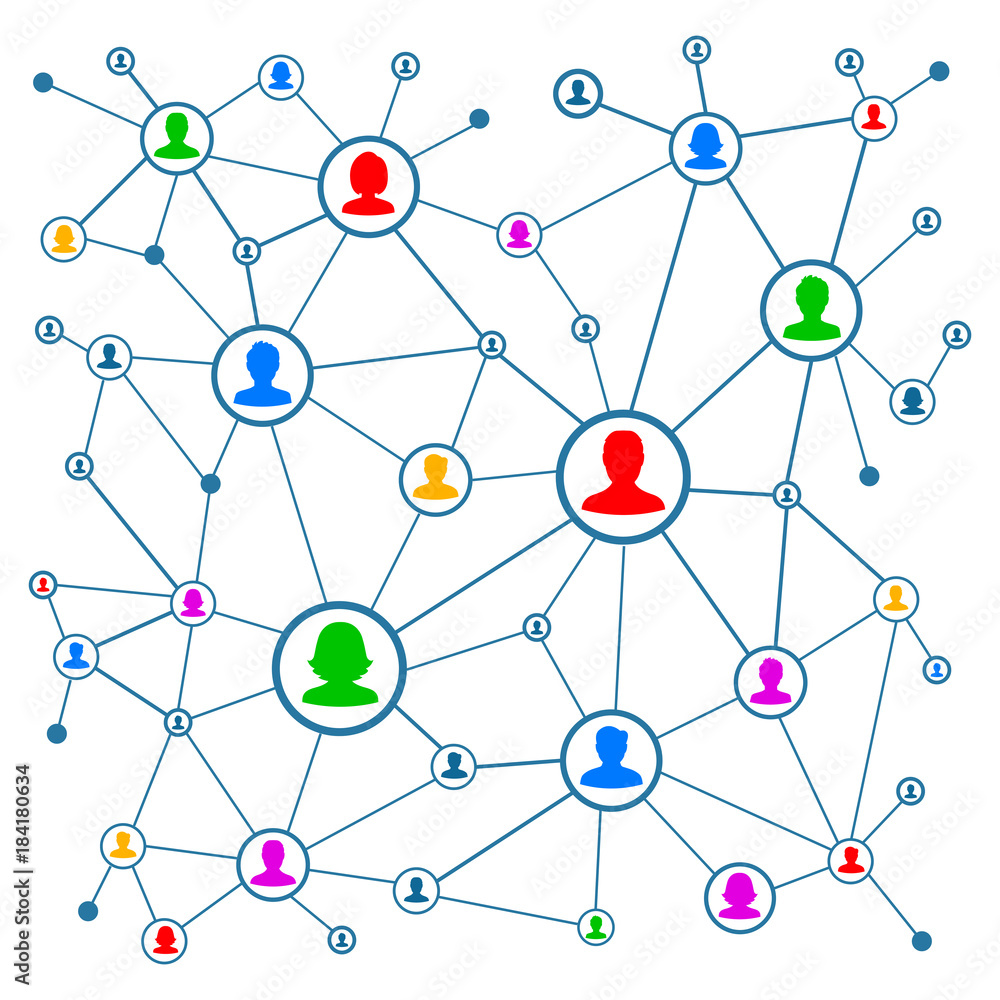 Social Network concept - vector Stock Vector | Adobe Stock