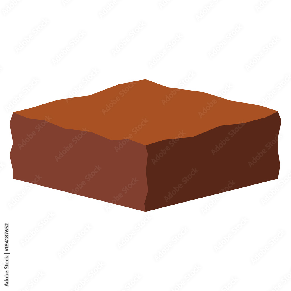 Cartoon Brownie Isolated On White Background Stock Vector | Adobe Stock