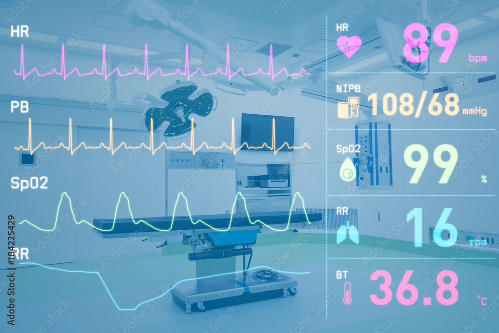 Surgery room and vital sign concept. Stock Photo | Adobe Stock