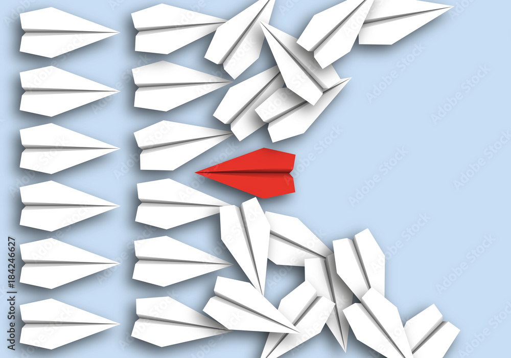 origami - concept - idée - attaquer - violent - symbole - avion de ...