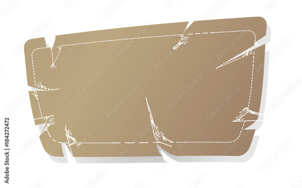 blank brown old paper for bubble speech quote box label price tag badge ...