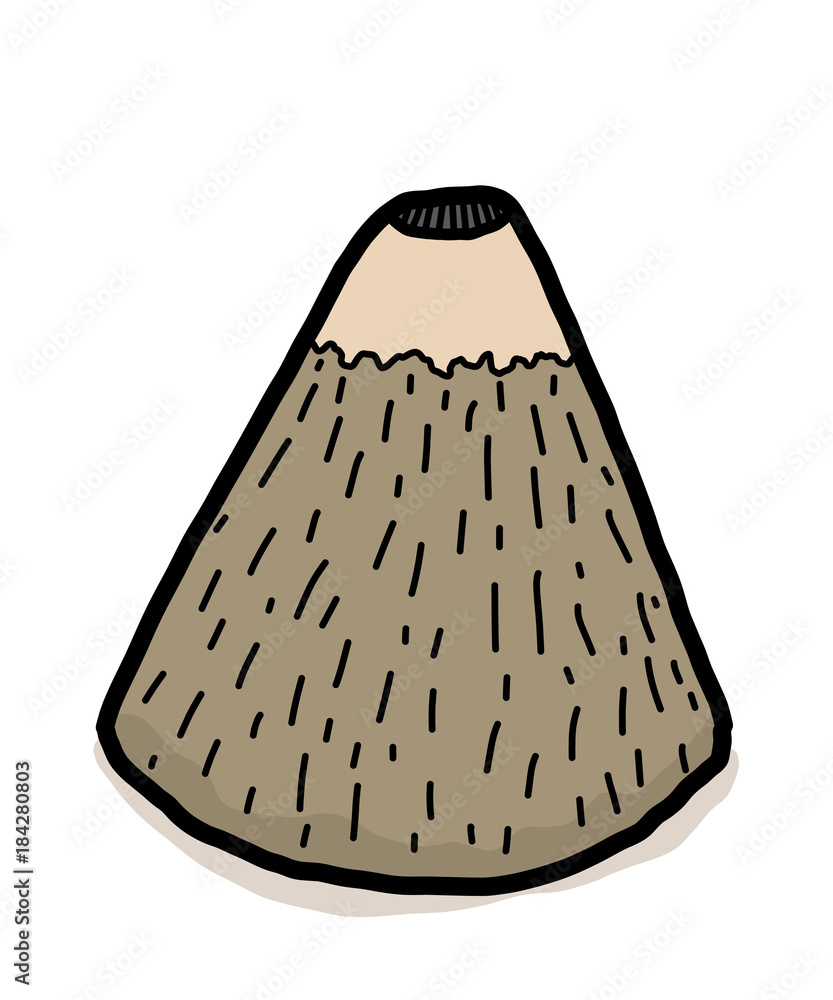 volcano / cartoon vector and illustration, hand drawn style, isolated ...