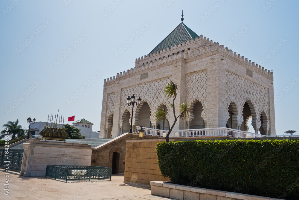 Mohammed V Royal family mausoleum and mosque in Rabat, Morocco, Africa ...
