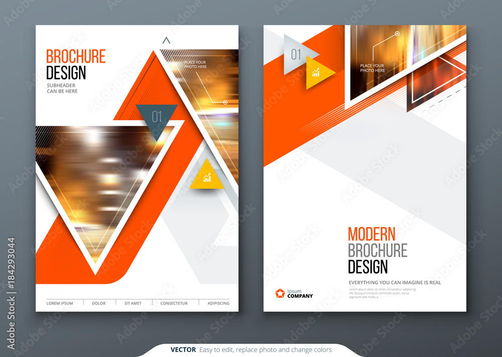 Brochure template layout design. Corporate business annual report ...