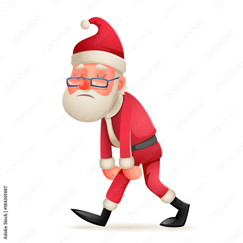 Tired From Christmas Cartoon