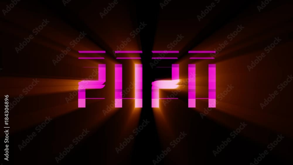 2020 words glitch interference noise light rays effect close up ...