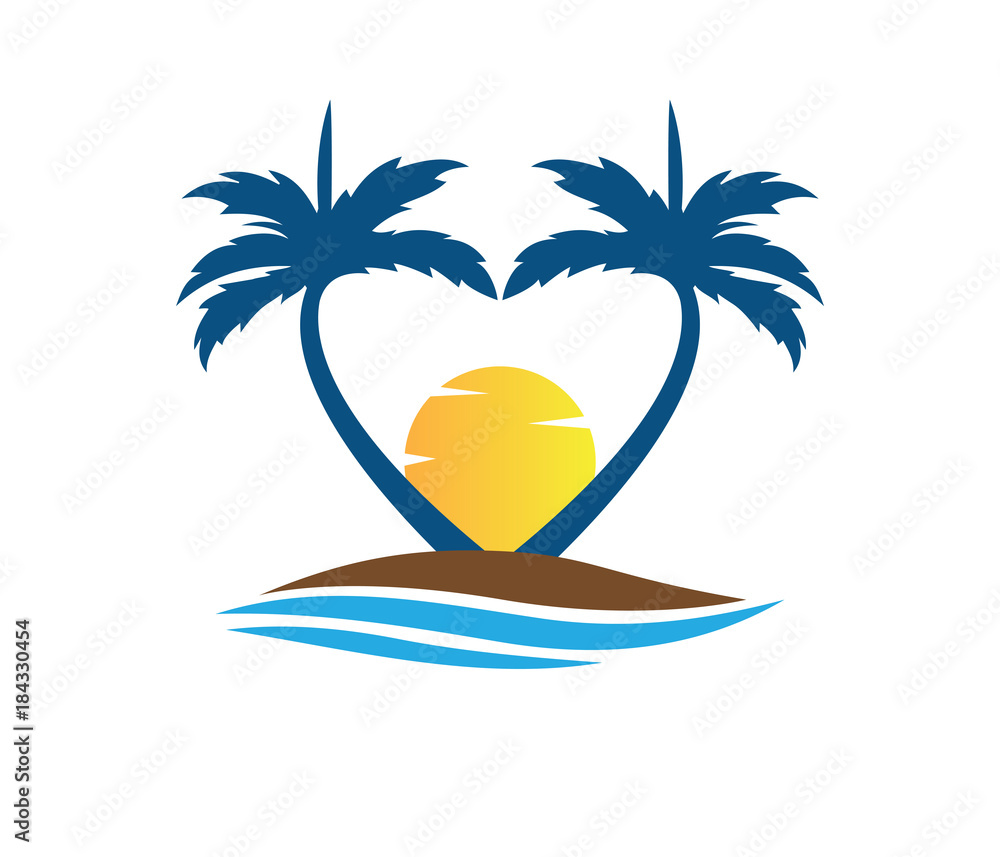 Sun And Tree Logo Designs
