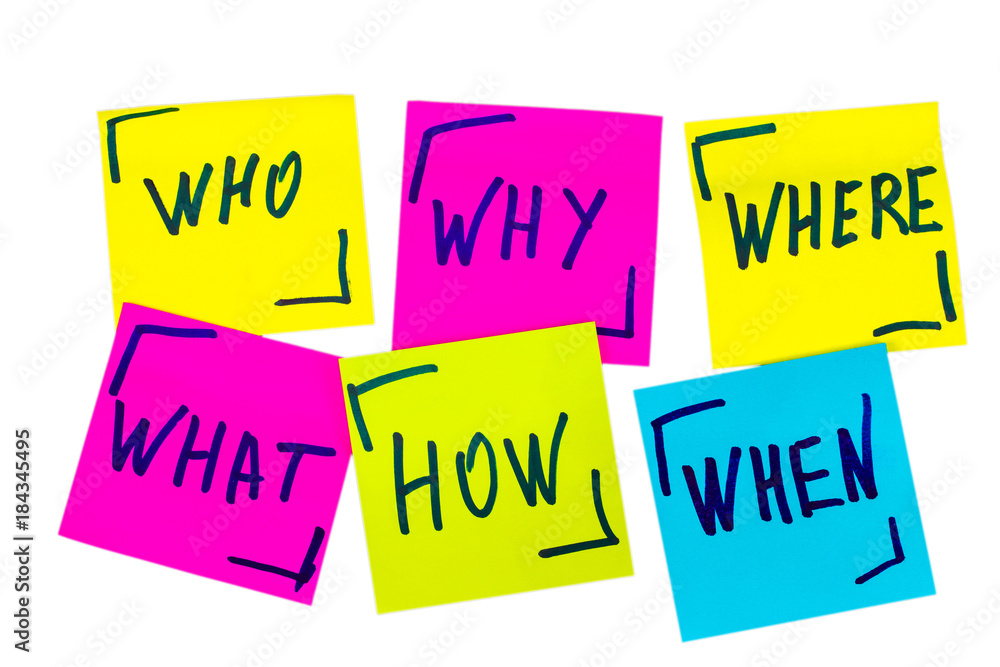 Foto de who, why, how, what, when and where questions - uncertainty ...