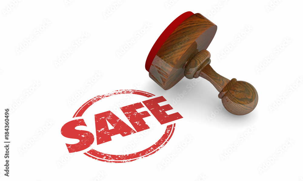 Safe Stamp Secure Certified Verified Guarantee 3d Illustration foto de ...