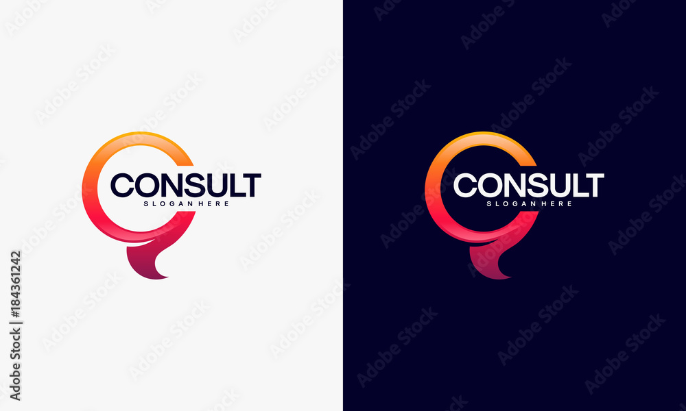 Modern Gradient Consulting Agency logo template designs, Simple Elegant ...