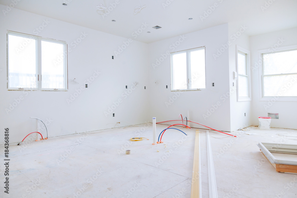 building is a new house for the installation Interior construction of ...