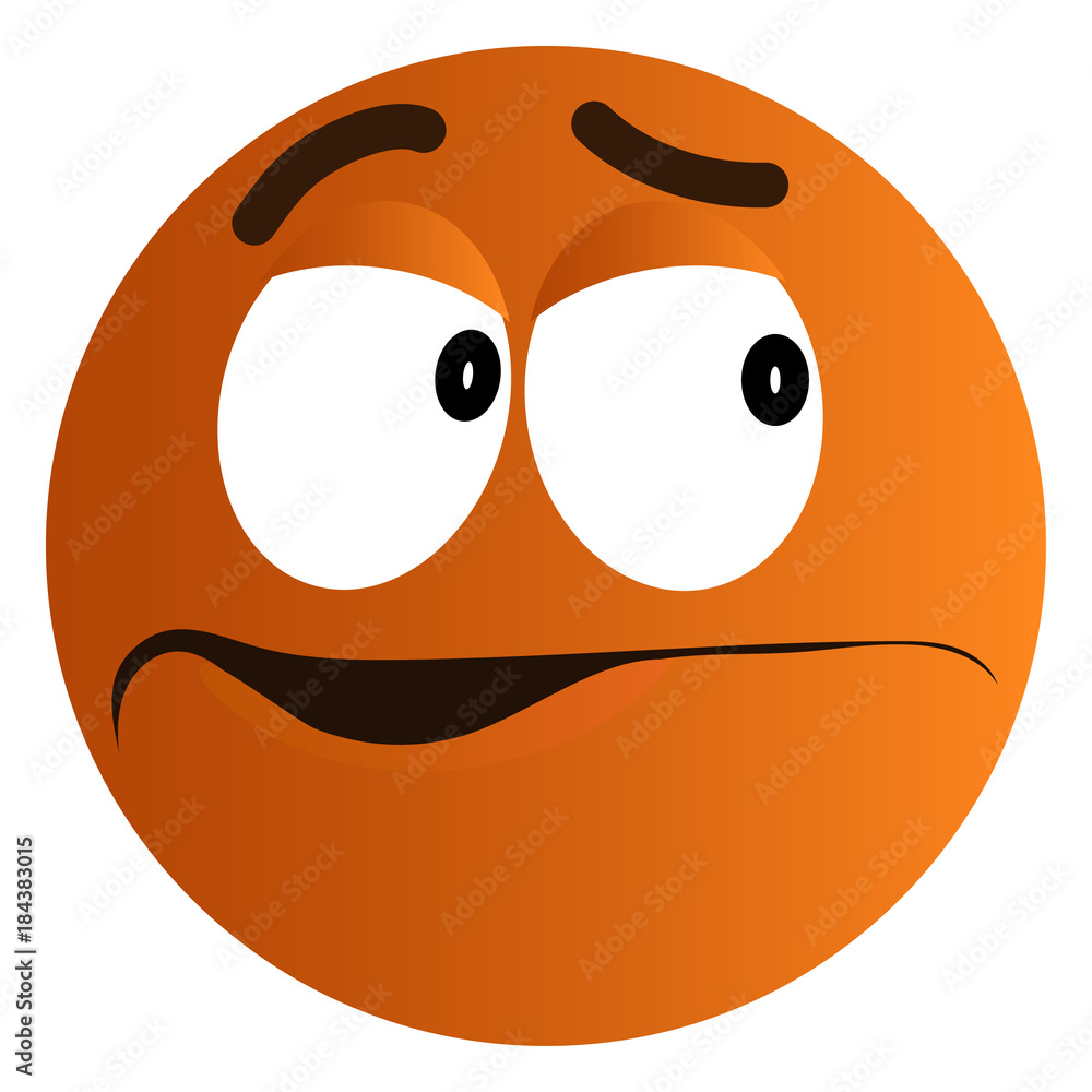 orange afraid face Stock Vector | Adobe Stock