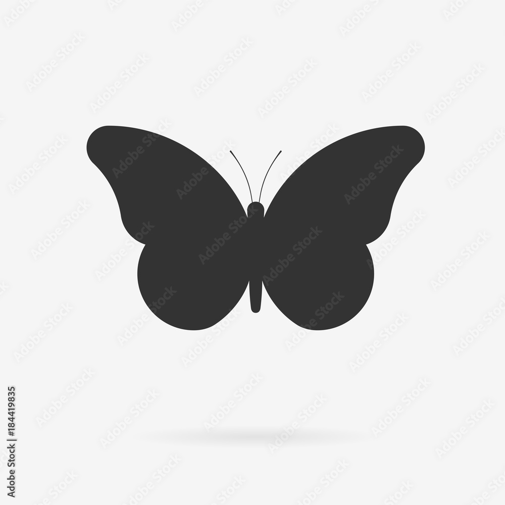 Vector butterfly icon. Clean minimalistic pictogram design. Stock ...