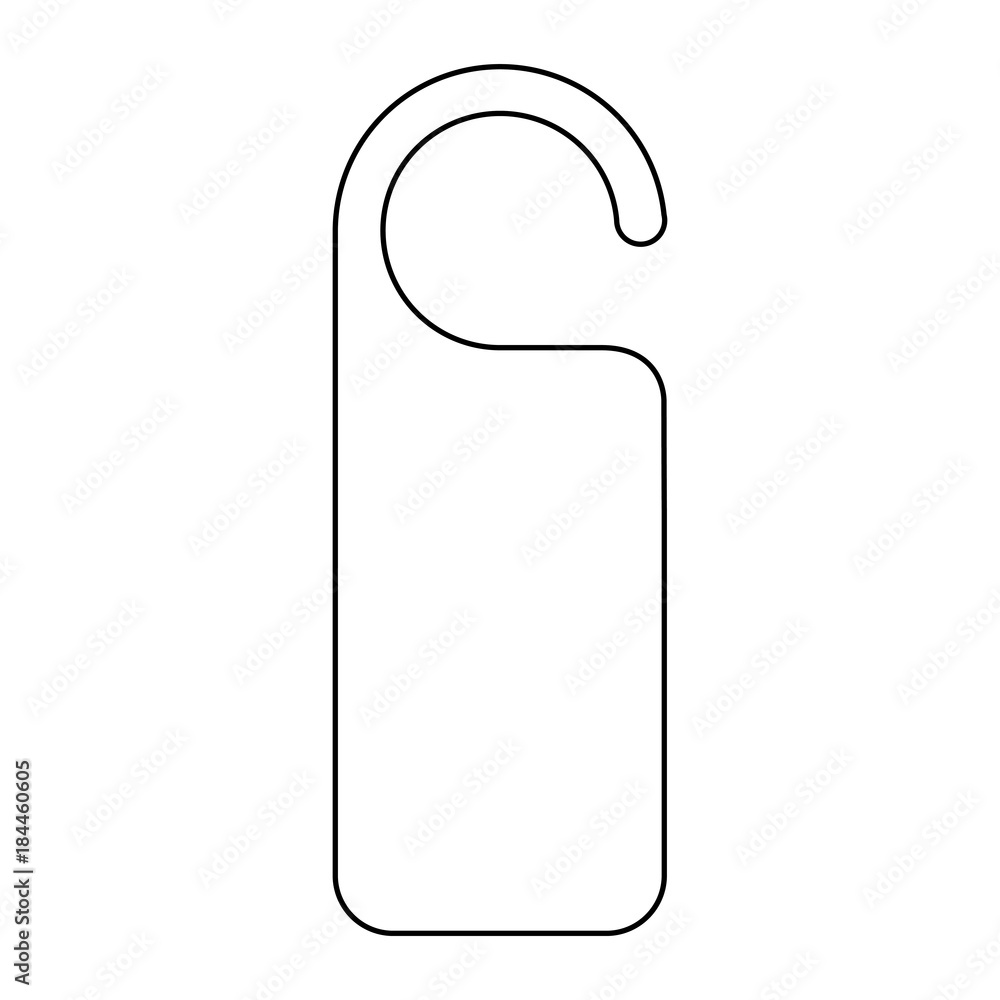 Door Knob Do Not Disturb Hanger Corporate Empty Template Vector 