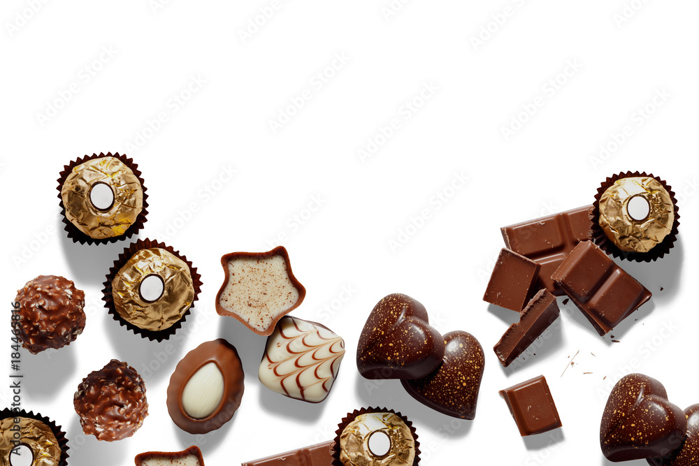 Fondo con bombones Stock Photo | Adobe Stock